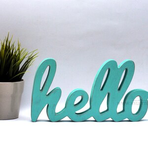 Hello Sign | Hello Wooden Letters | Rustic Letters | Hello Shabby ...