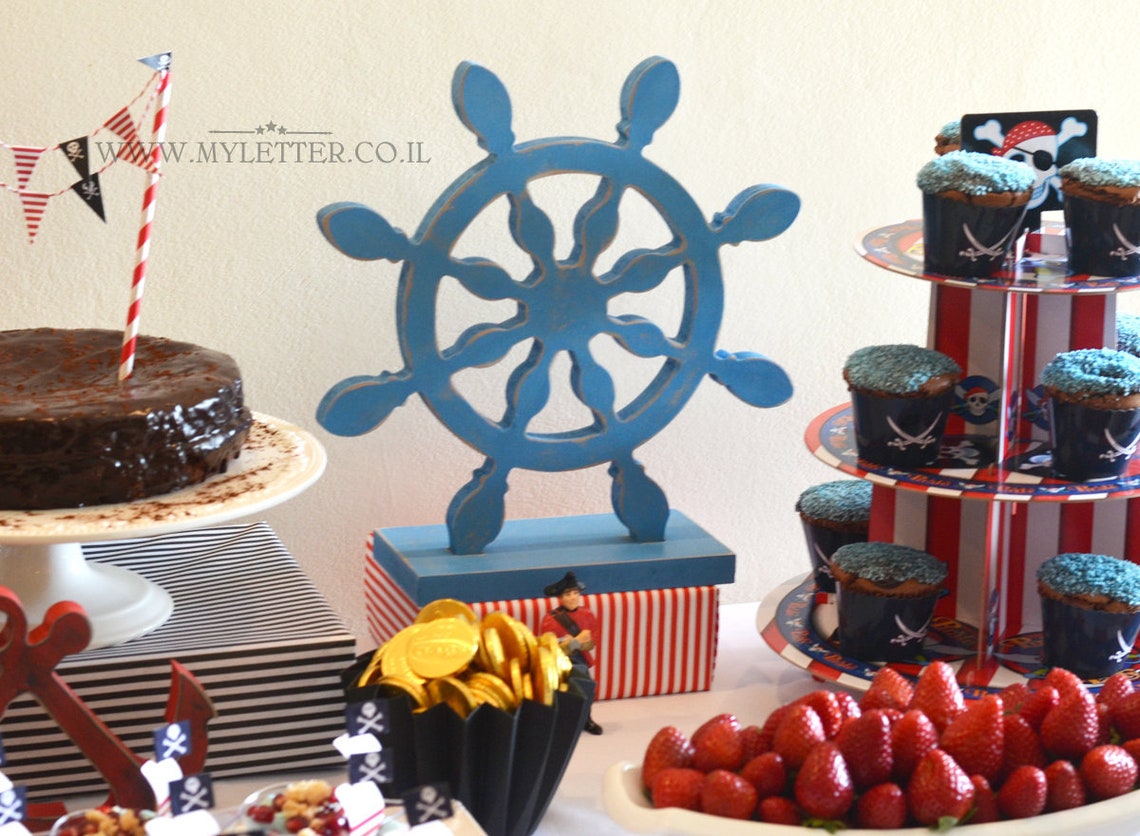 Nautical Birthday Centerpieces Nautical Table Decor Ship Wheel - Etsy