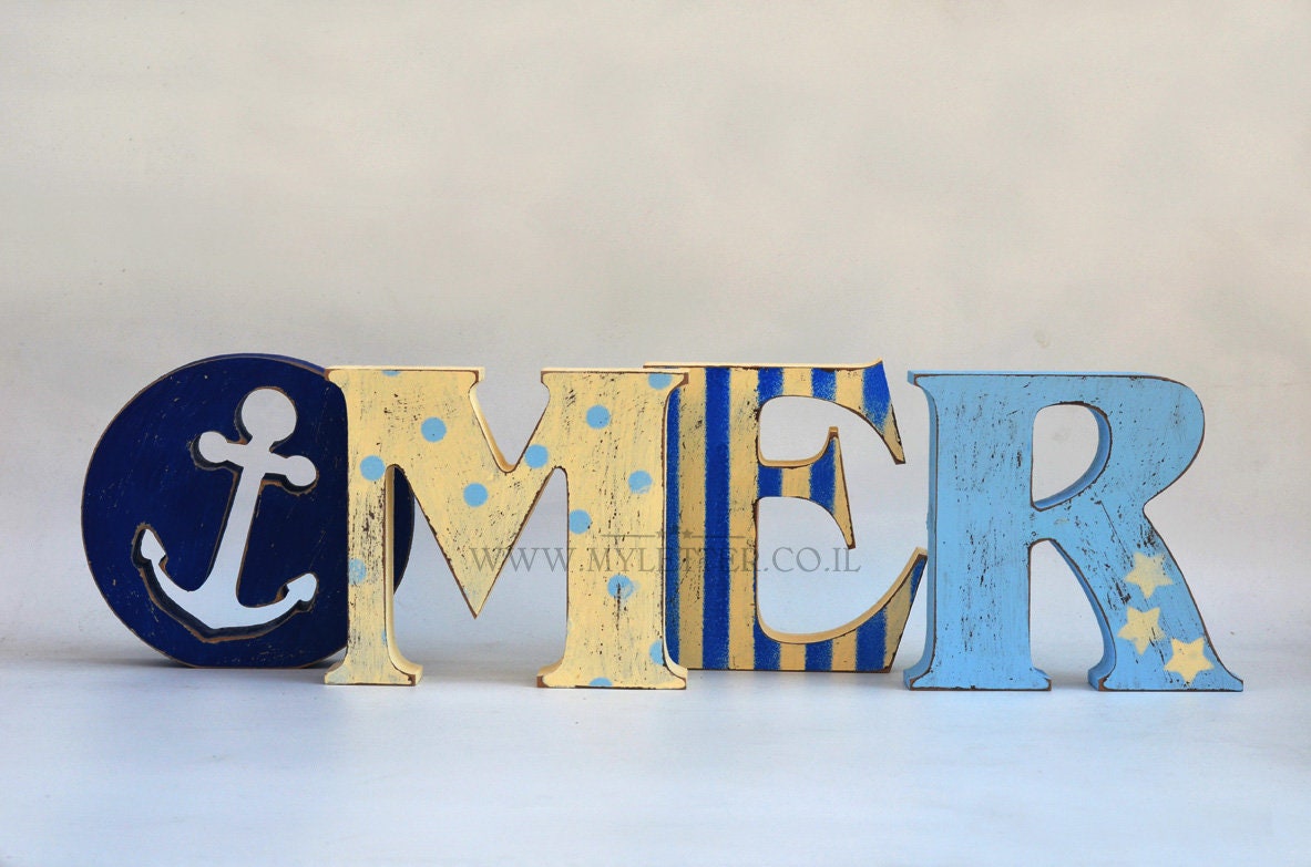 Personalized Letter Decor Free Standing Letters Nursery - Etsy