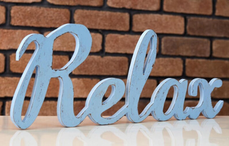 Wooden Relax Sign | Relax Letters | Rustic Letters | Relax Shabby ...