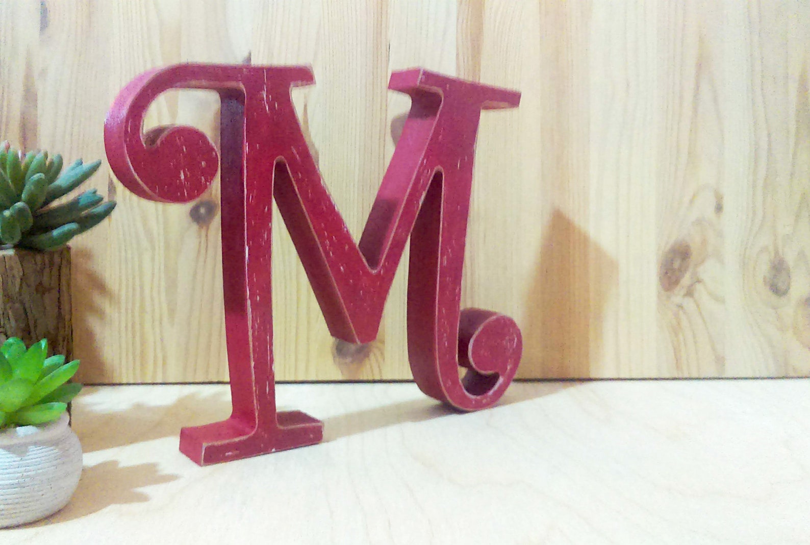 Custom Wooden Letters Cursive Wooden Freestanding Letters - Etsy