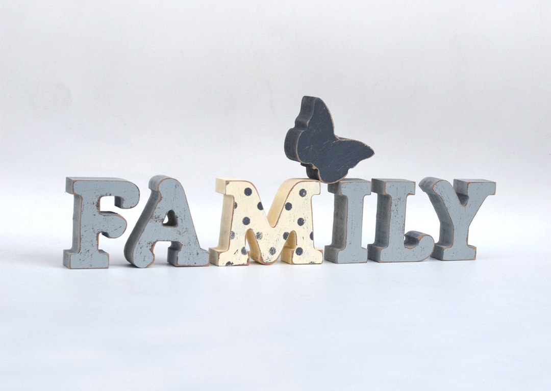 Family Sign Free Standing Letters, Home Decor Gifts - Etsy