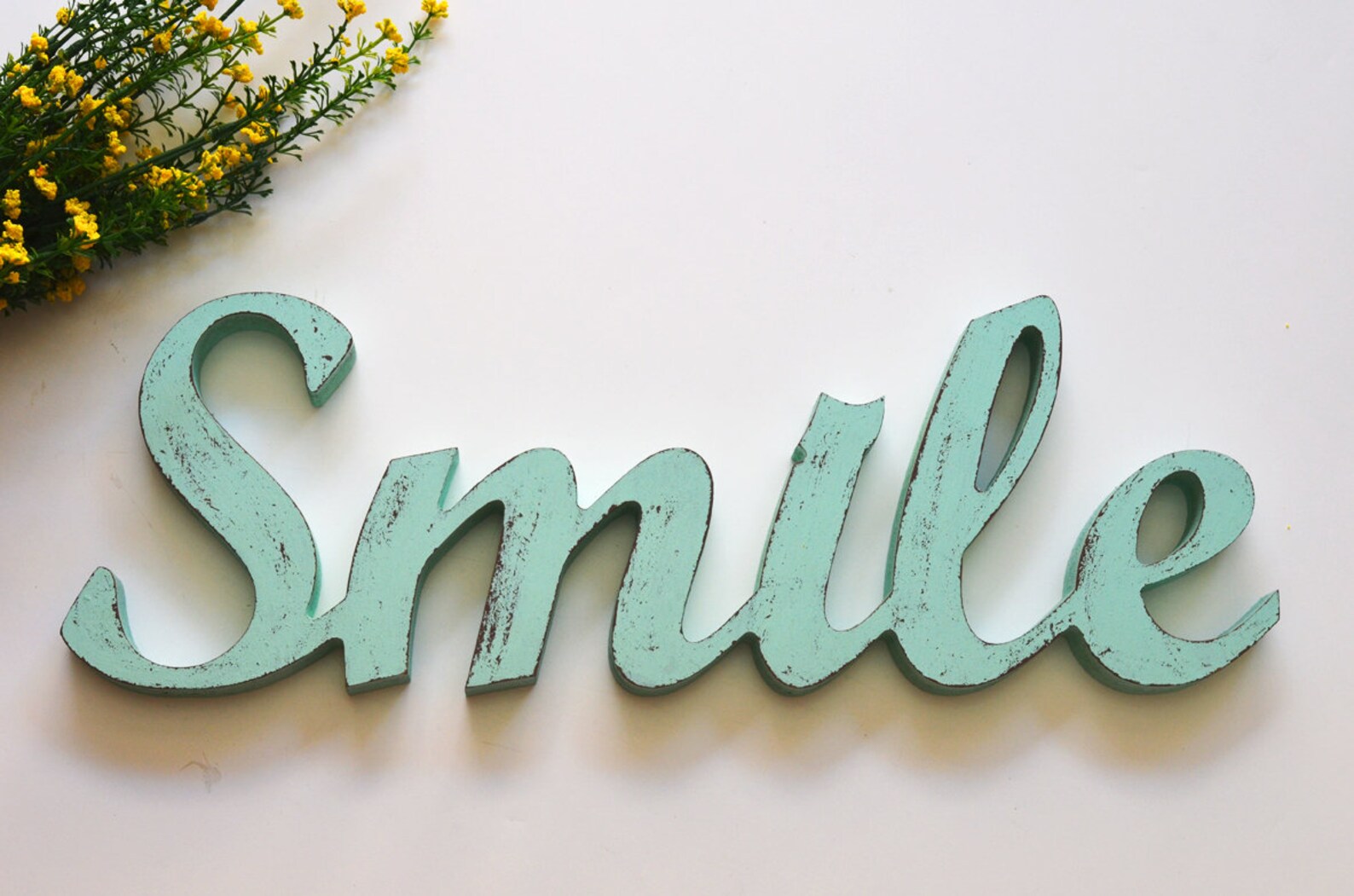 Wooden Smile Sign, Smile Rustic Letters, Rustic, Inspirational Word ...