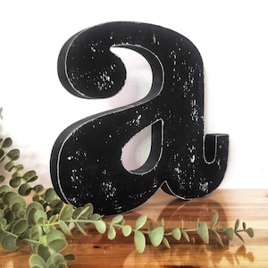 Custom Stand Alone Lower Case Letter 11" Height , Custom Wooden Rustic ...