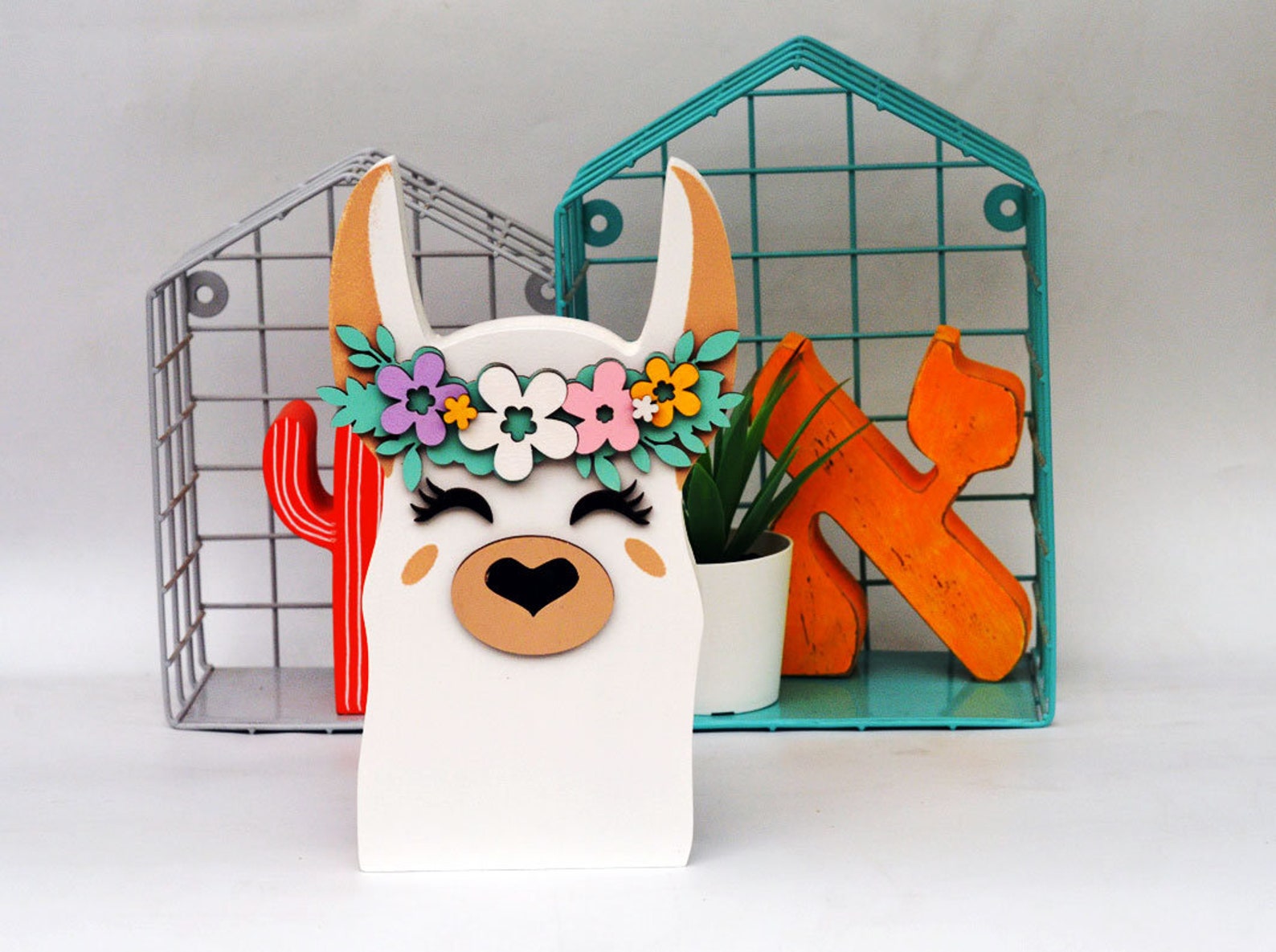 Cute Wooden Llama Nursery Decor Llama Birthday Party Llama - Etsy