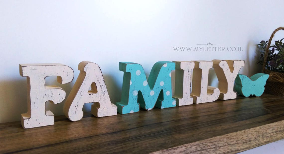 Family sign free standing Letters home decor gifts | Etsy