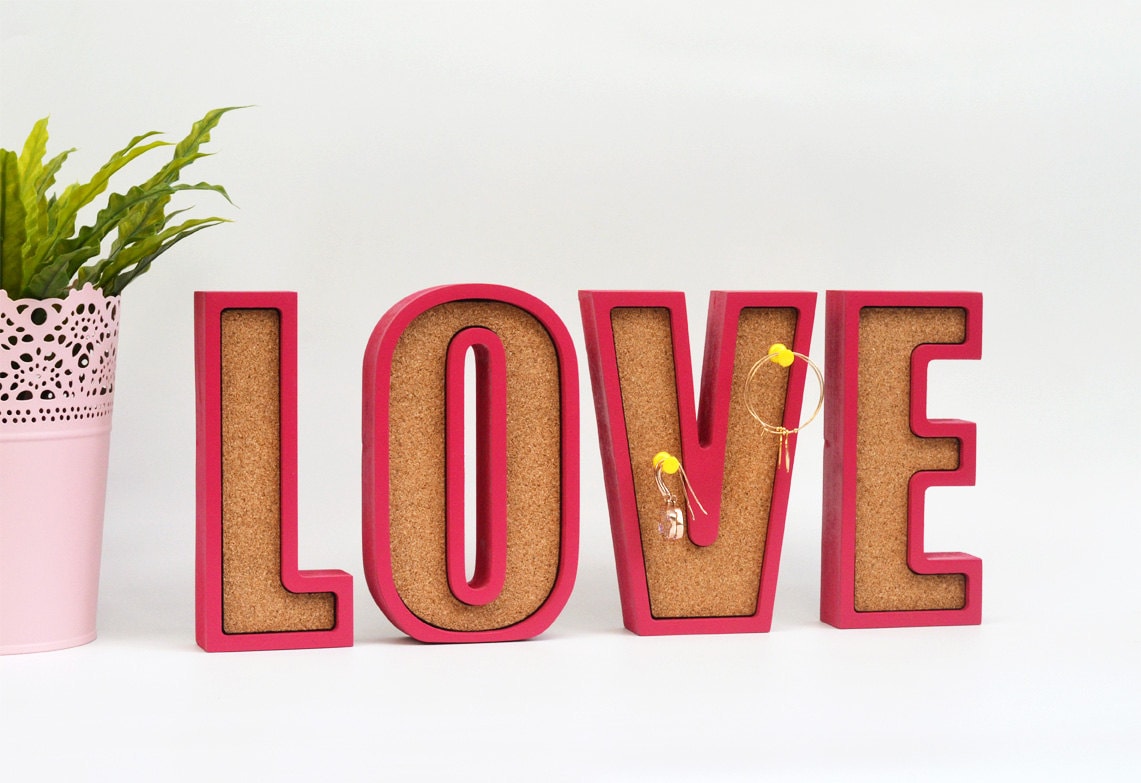 Personal Corkboard Cork Letters Cork Art Cork Board | Etsy