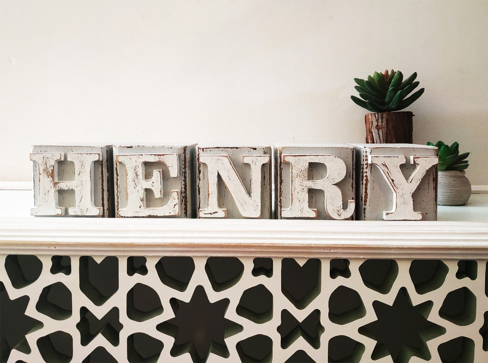 Personalized Letter Blocks Nursery Decor Wooden Blocks - Etsy