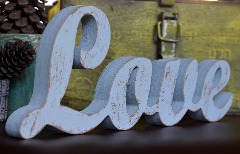 Love Sign Rustic Wooden Letters Rustic Love Letters Word - Etsy