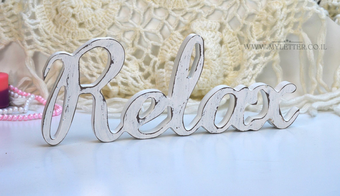 Wooden Relax Sign Relax Letters Rustic Letters Relax | Etsy