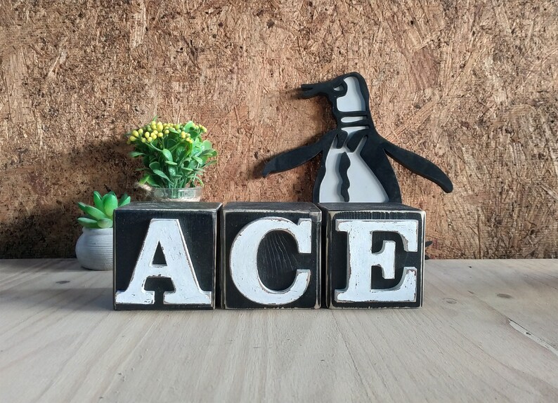 Personalized Letter Blocks Nursery Decor, Wooden Blocks Baby Name ...
