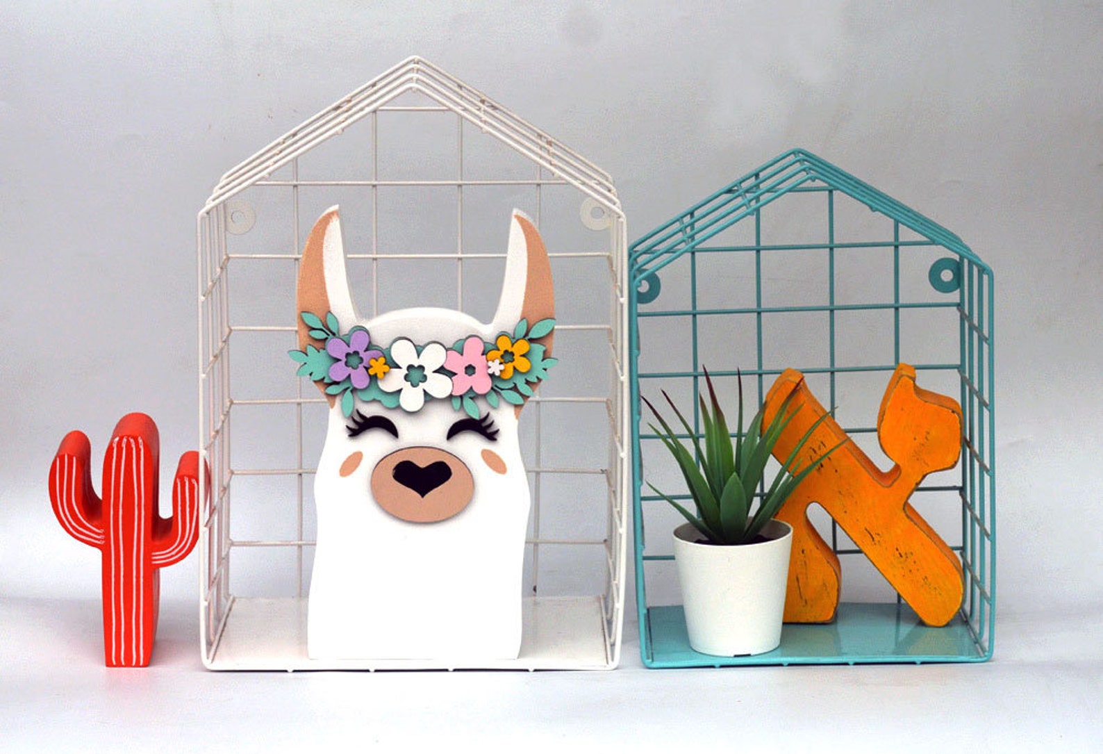Cute Wooden Llama Nursery Decor Llama Birthday Party Llama - Etsy