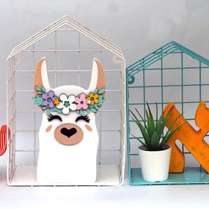 Cute Wooden Llama Nursery Decor, Llama Birthday Party, Llama 1st ...