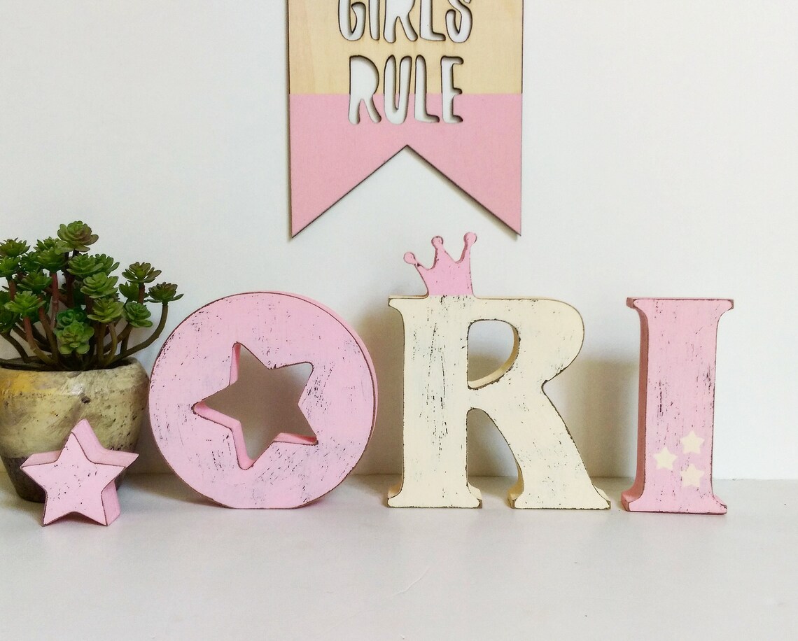 Personalized Letter Decor Free Standing Letters Nursery - Etsy
