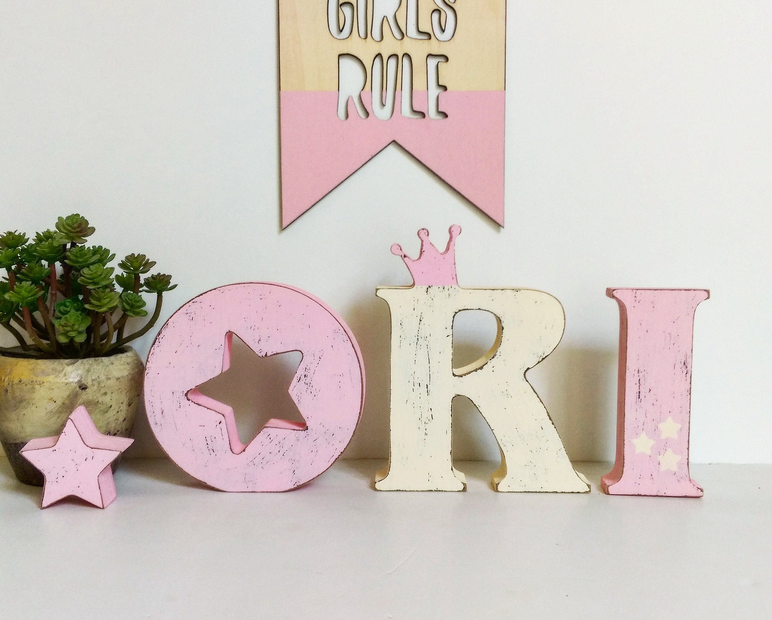 Personalized Letter Decor Free Standing Letters Nursery - Etsy