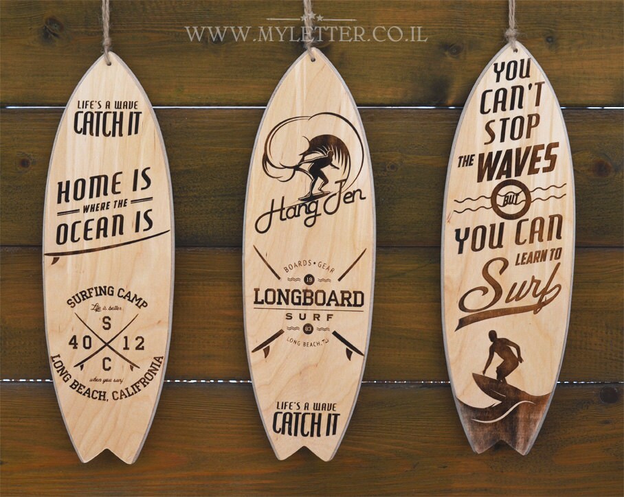 Surfboard Sign Surfboard Decor Surfboard Wall Art | Etsy