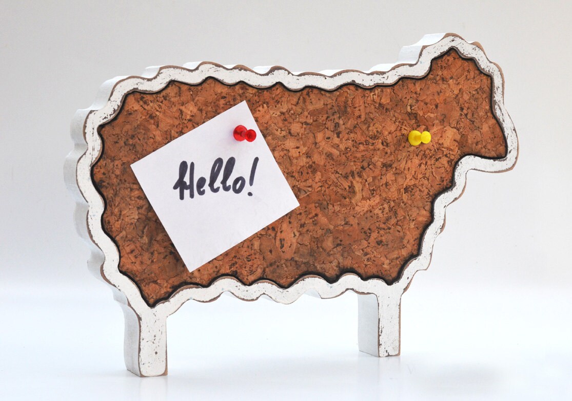 Sheep Cork Board Shape, Cork Art Board Design, Wooden Sheep, Memo Board ...