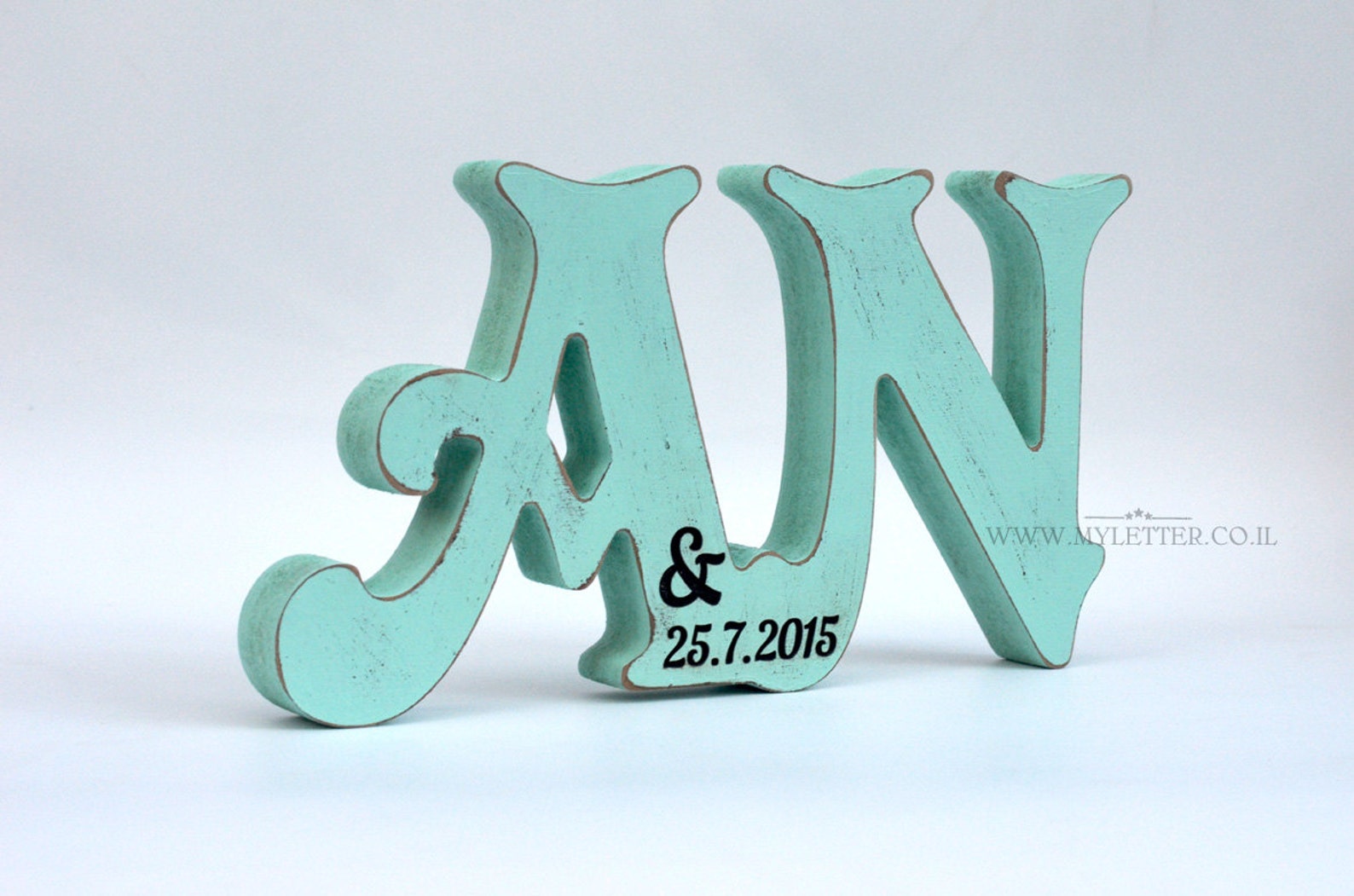 Wedding Initial Letters, Engagements Gift Idea, Wedding Date Letters ...