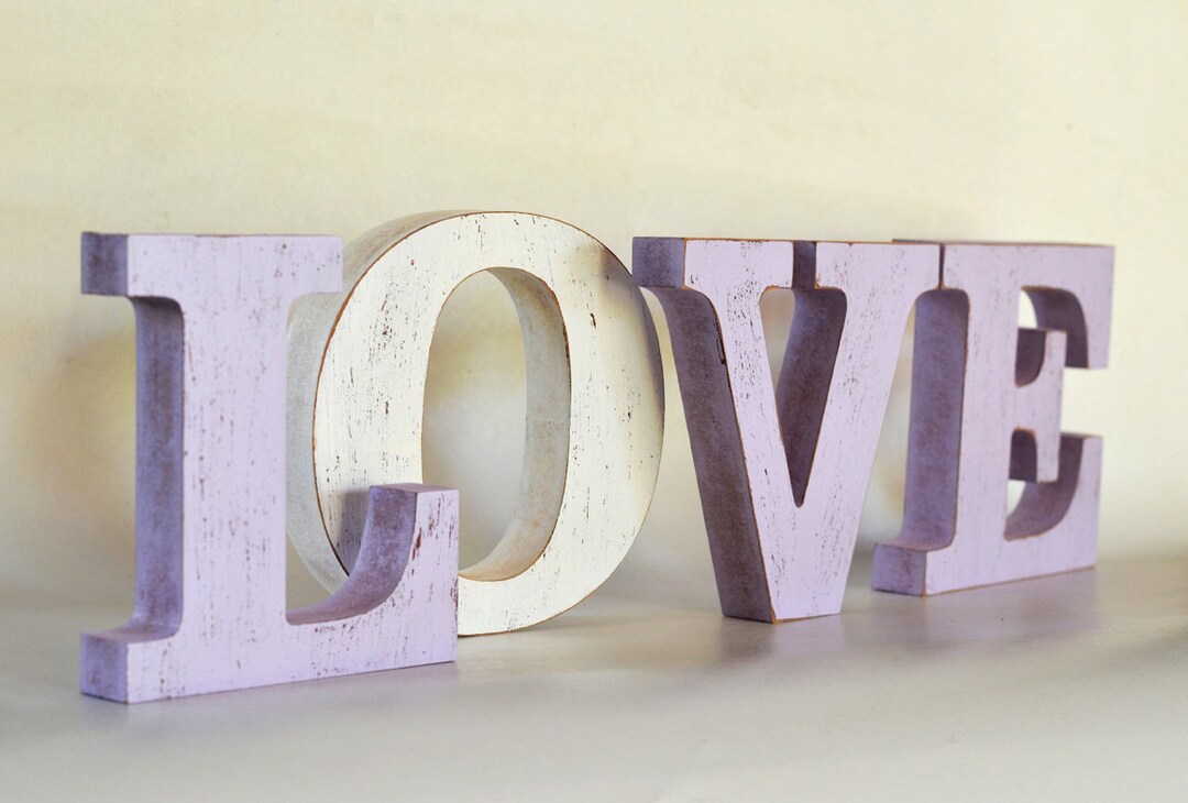 Distressed Wood "love" Letters Gift Wedding, LOVE Rustic Letters ...