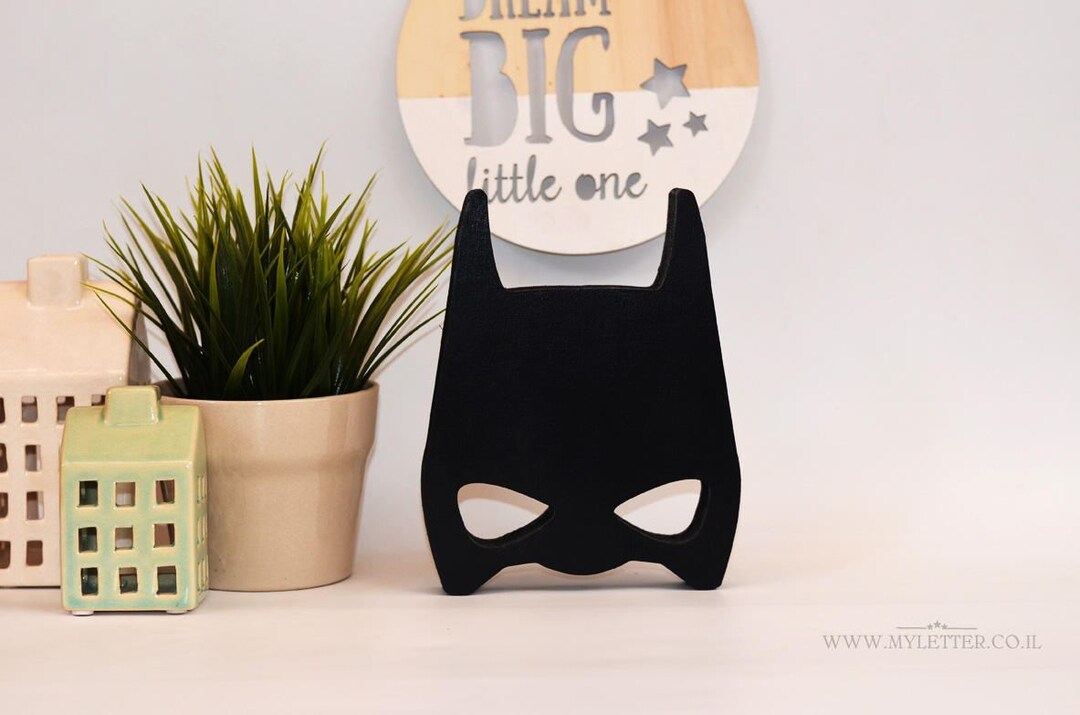 Batman Decor, Superhero Boy Room, Black Nursery Decor Batman Mask - Etsy