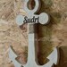 Custom Engraved Wooden Anchor, Nautical Wedding Decor, Personalized ...