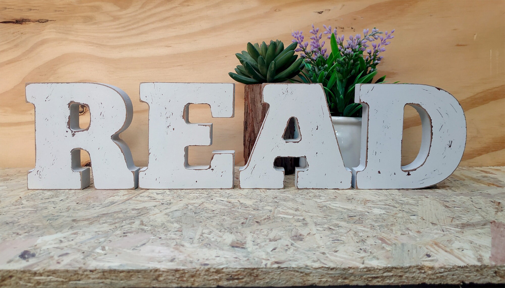 READ sign shelf sitter READ free standing letters READ Wood | Etsy