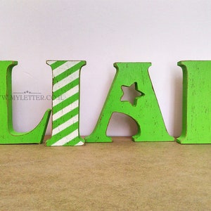 Custom Block Letters, Nursery Name Sign, Girl Name Letter. Name Decor ...