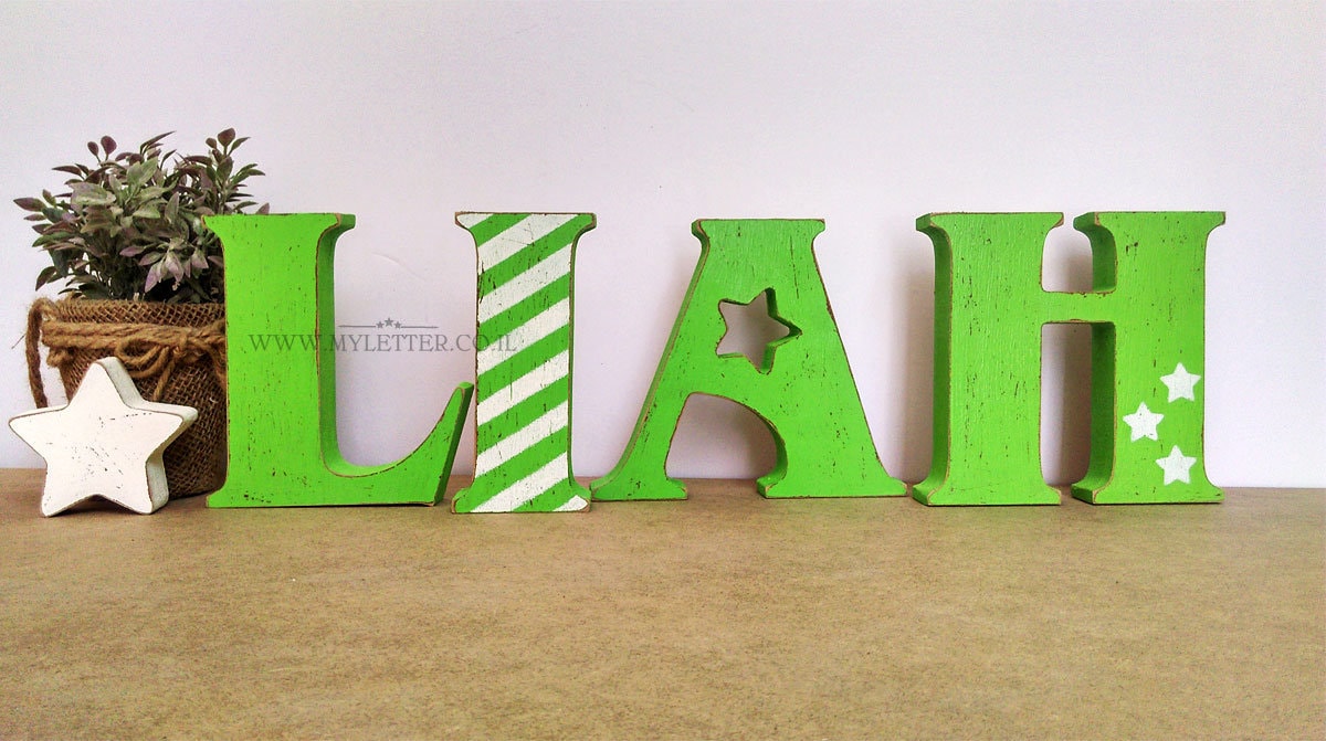 Personalized Letter Decor Free Standing Letters Nursery - Etsy