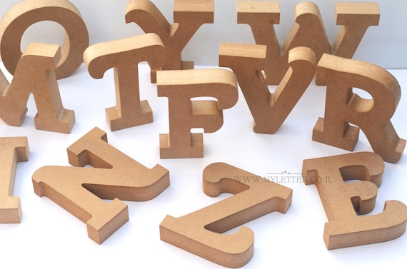 Wooden Letters for DIY Craft Projects Freestanding Letter | Etsy