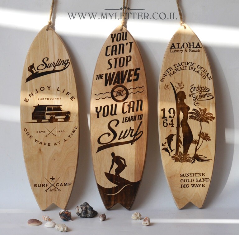 Surfboard Sign Surfboard Wall Decor Surfboard Wall Art - Etsy