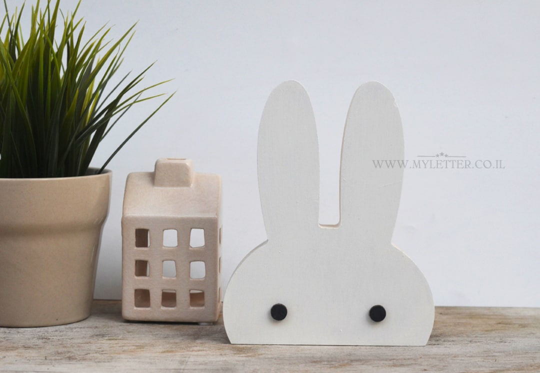 Wood Rabbit Head Nursery Decor | Banny Head Kids Room Decor | Wooden ...