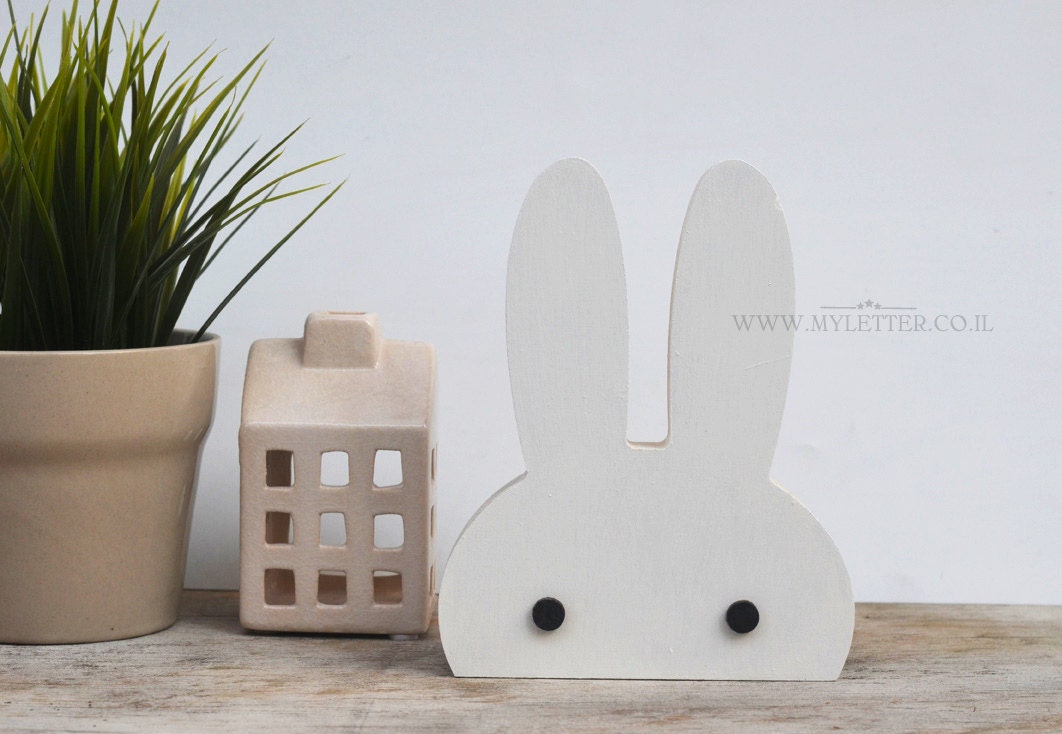 Wood Rabbit Bunny Shelf Decoration Nursery Decor Bunny - Etsy
