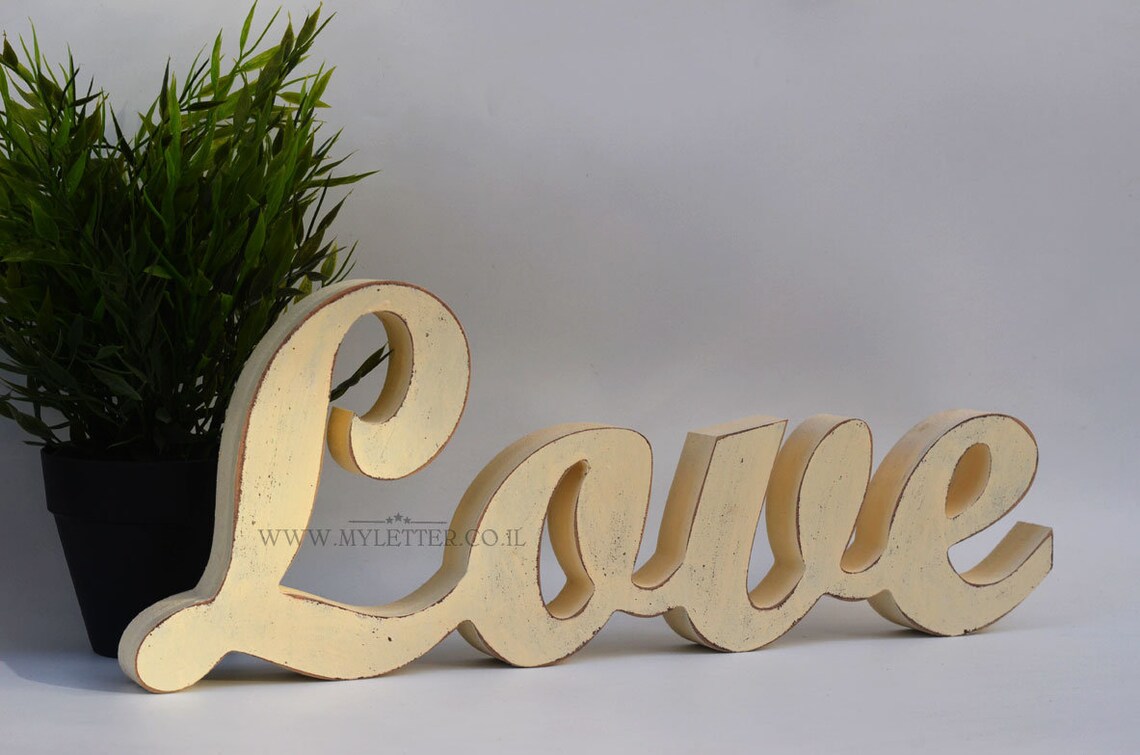 Love Sign Rustic Wooden Letters Rustic Love Letters Word - Etsy