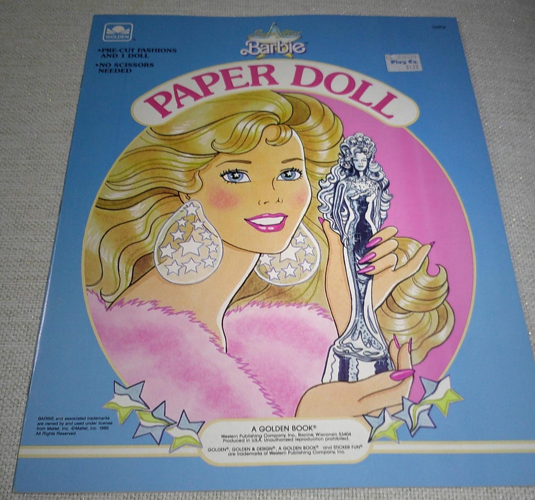 Vintage Super Star Barbie Paper Doll Book - Uncut & Excellent - 1989 ...