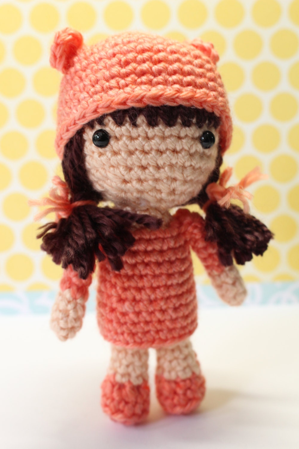 Crochet Amigurumi Cute Mini Girls Dolls PDF Pattern Stuffed Toy Gift ...