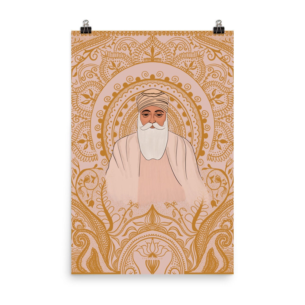 BABA NANAK Sikh Art Guru Nanak Dev Ji Sikh Home Decor - Etsy Canada