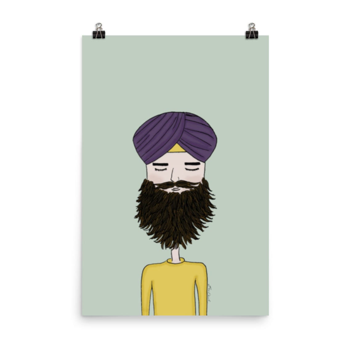 PAAJI WALL ART Poster Art Print Sikh Turban Singh - Etsy