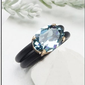 Dusty Blue Ring, Silicone Ring Band, Rubber Ring Band, Wide Rings ...