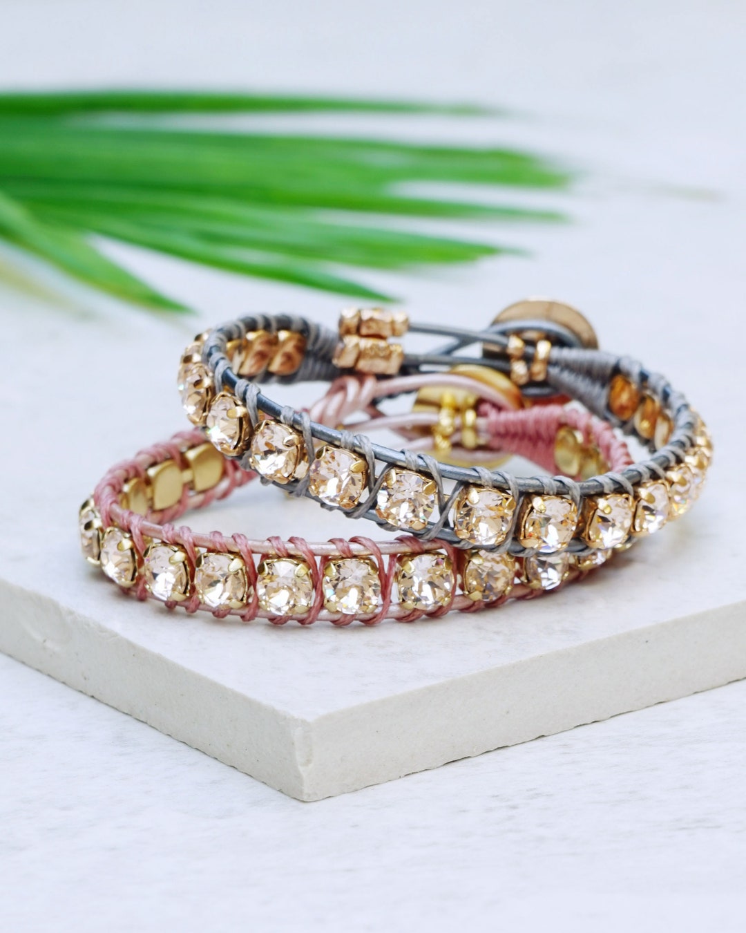 Crystal Bracelets for Women, Chunky Bracelets, Leather Bracelets for ...