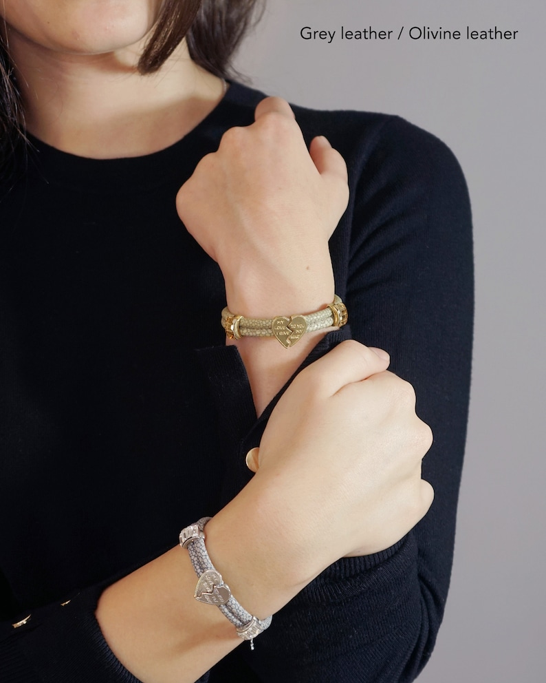 Broken Heart Bracelet Leather Bracelets for Women Girlfriend - Etsy