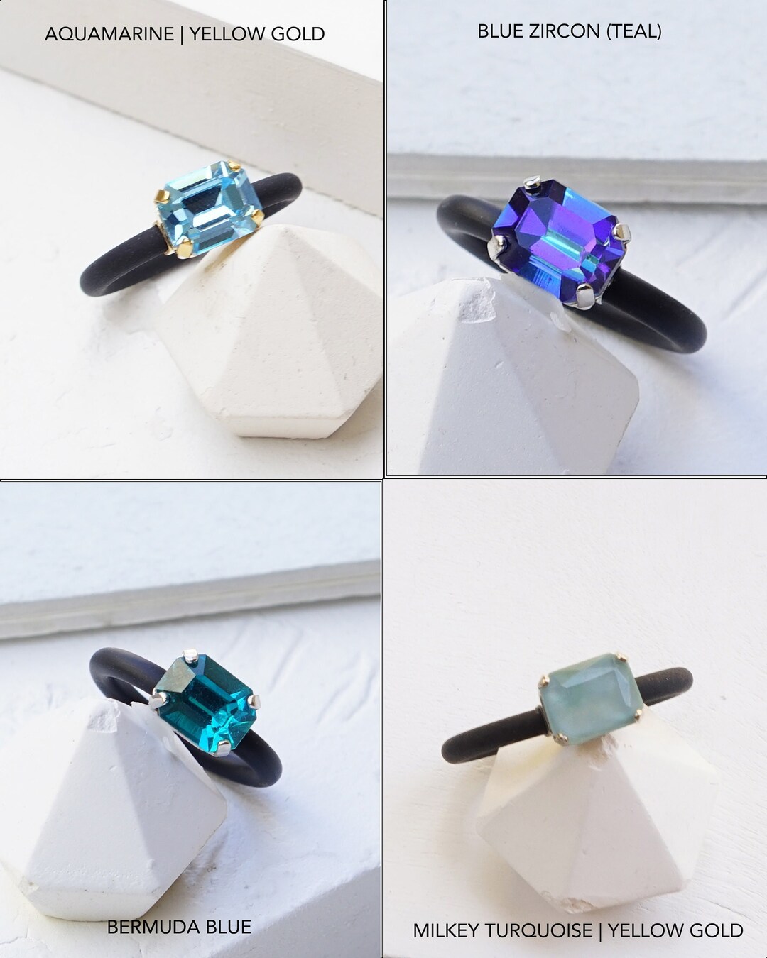 Silicone Ring With Stone, Silicone Ring Women, Thin Rubber Ring ...