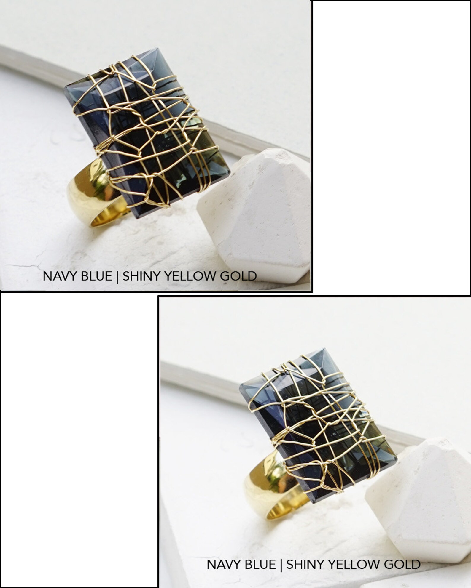 Big Stone Ring, Wire Stone Rings, Wire Wrapped Jewelry, Vintage Ring ...