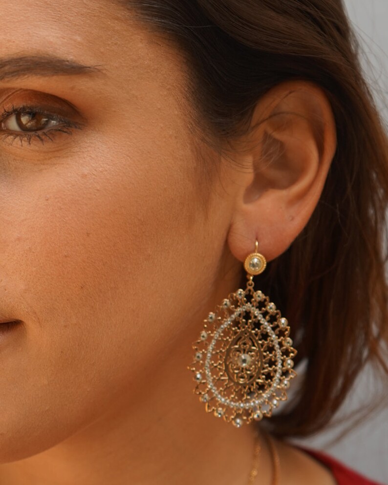Persian Jewelry, Lightweight Earrings, Persian Earring for Women, Gold ...