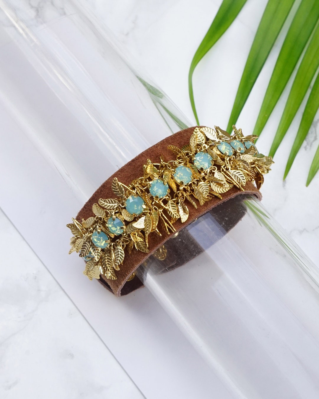 Unique Leather Cuff, Wide Leather Bracelets for Women, Strap, Boho ...