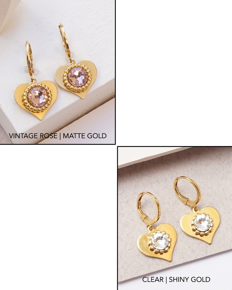 Heart Hoop Earrings, Heart Charm Earring for Women, Small Hoops With ...