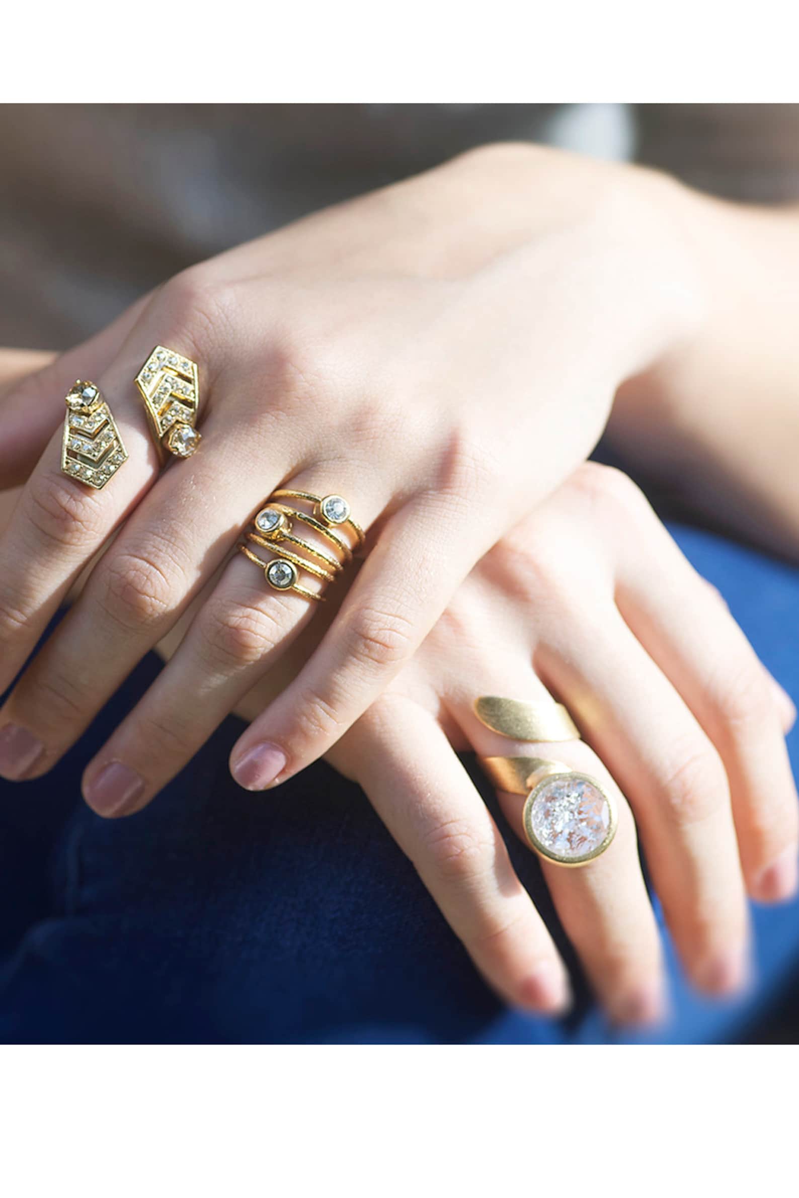 Three Stone Rings for Women Stack Rings Swarovski Rings - Etsy