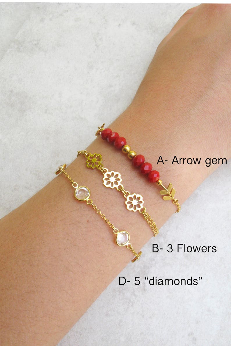 Minimal Bracelet for Women Dainty Bracelet Mini Crystal - Etsy