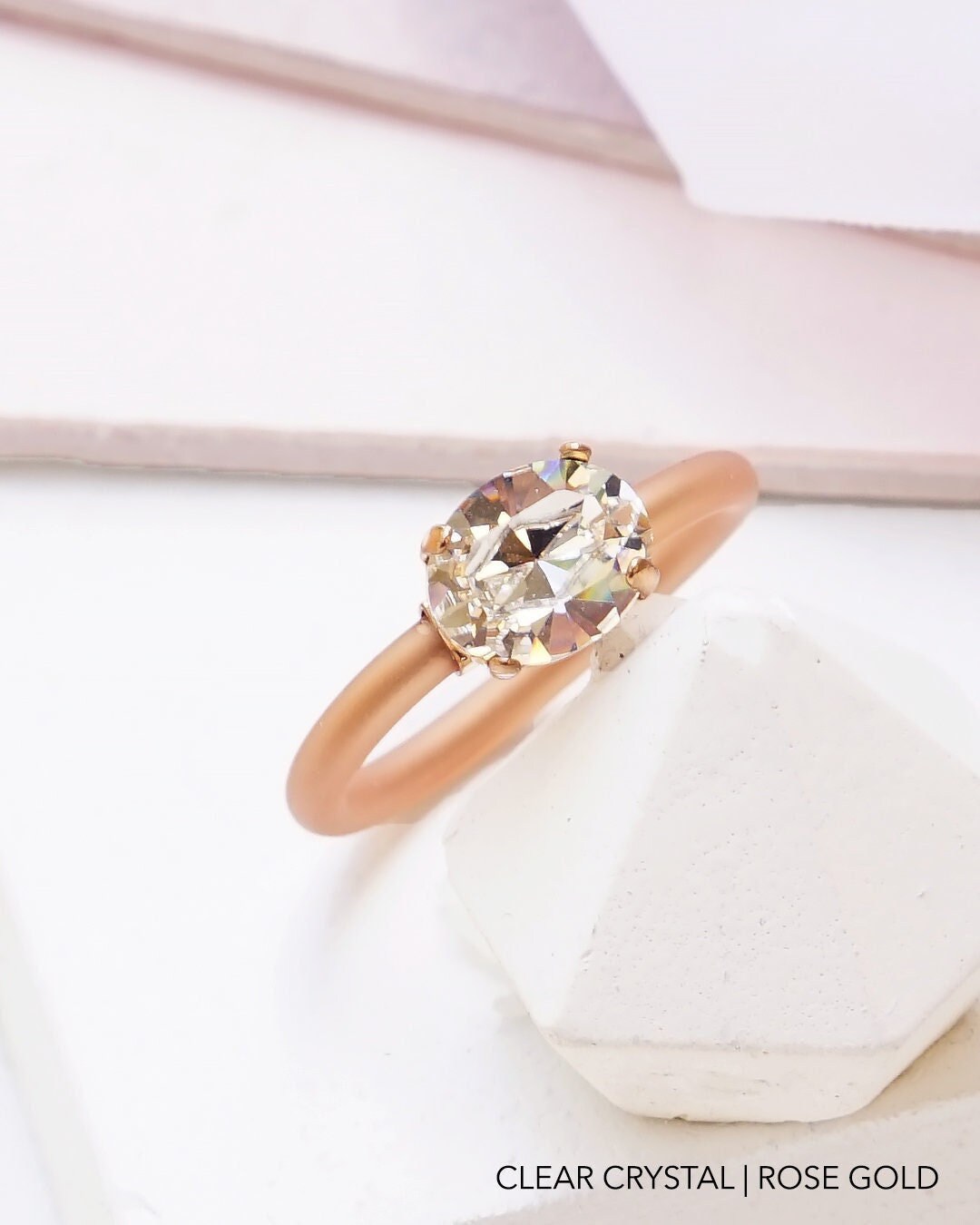 Clear Oval Ring, Silicone Ring Women, Rubber Ring, Wide Ring ...