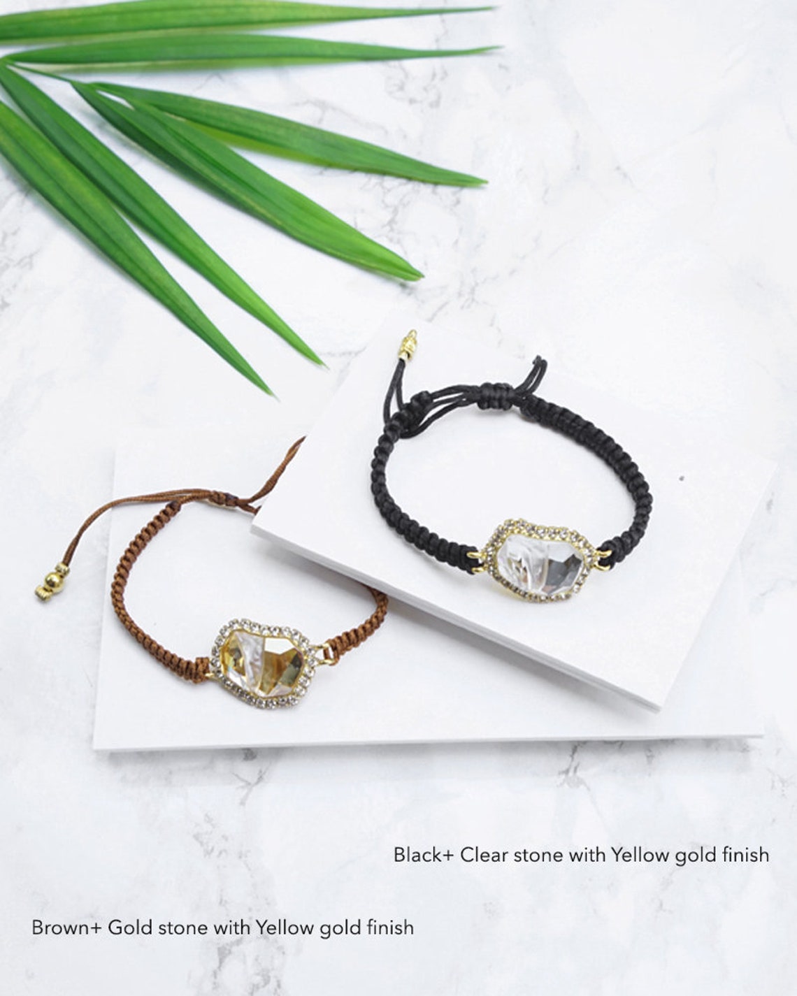 String Bracelets for Women Delicate Cord Bracelets Swarovski - Etsy
