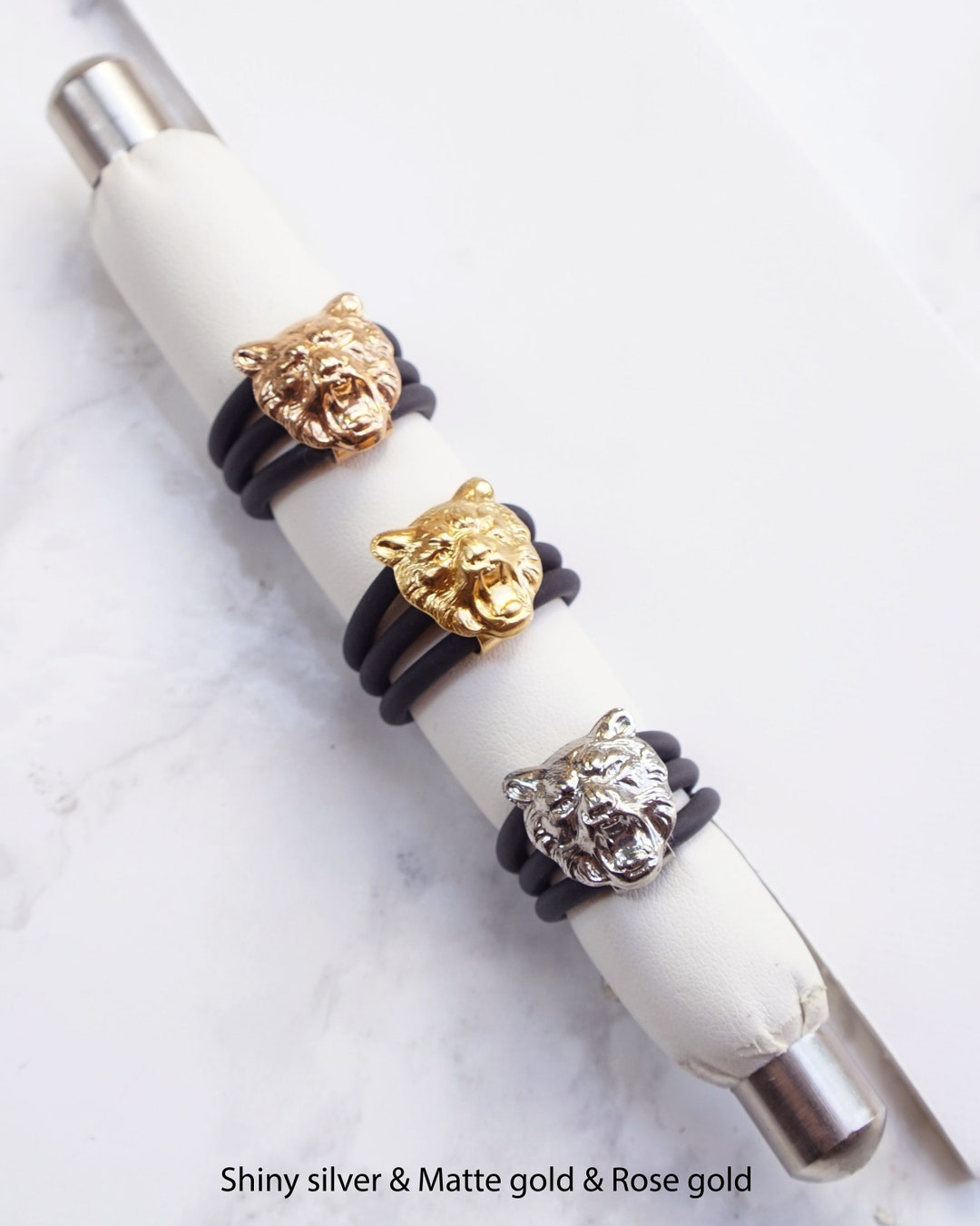 Tiger Ring, Wide Silicone Ring, Lion Ring, Silicone Ring Thick, Rubber ...